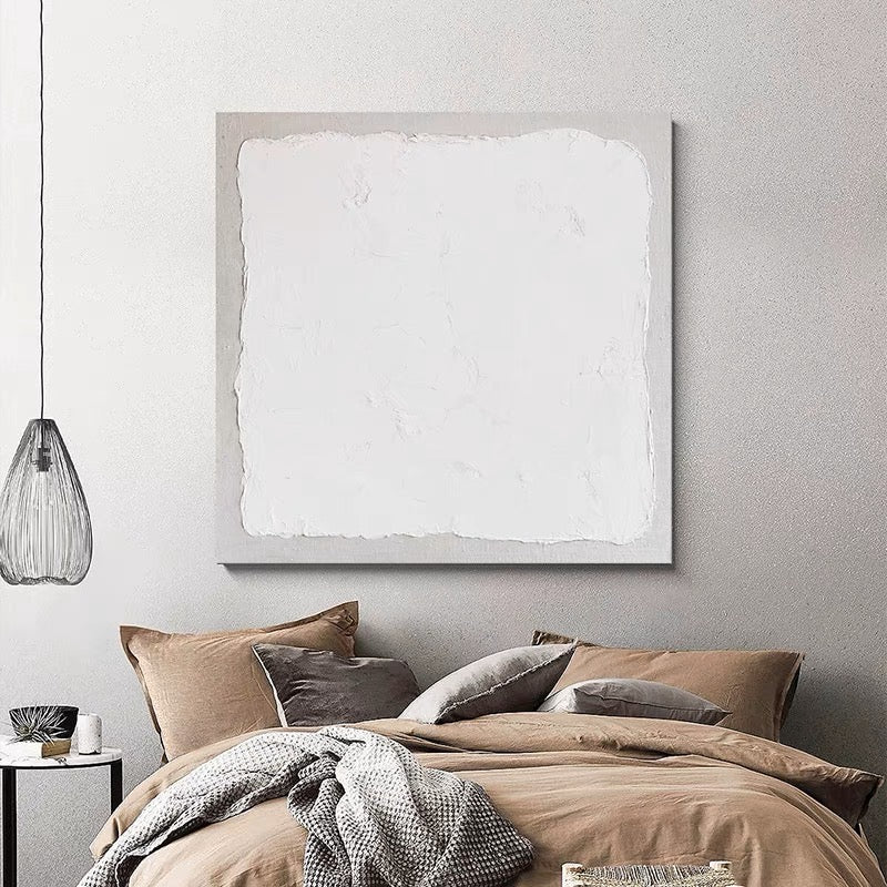 White Wall Art - Modern White Canvas Painting | Artwork on Kline Collective